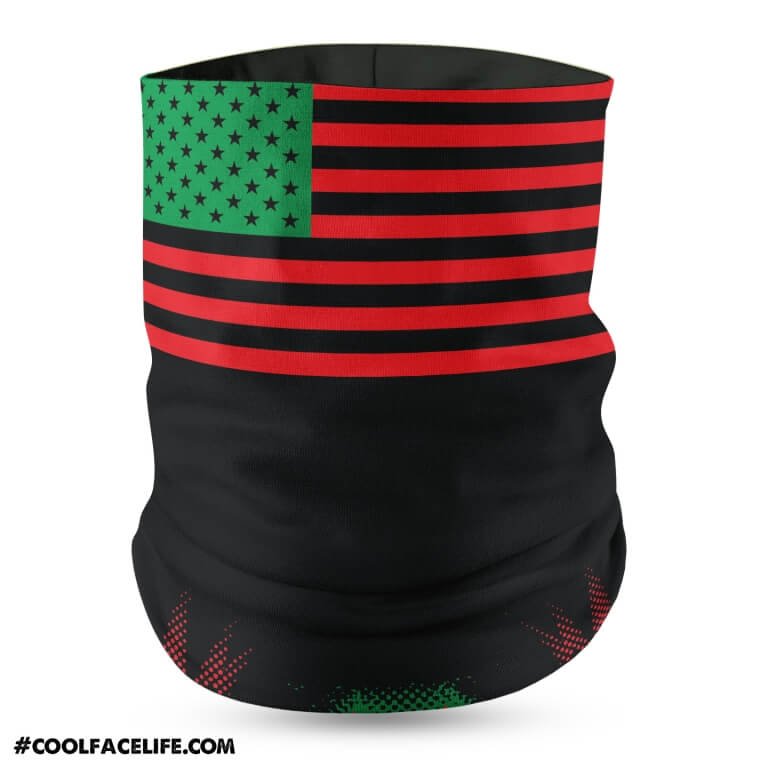 Pan African Flag Face Bandana - Cool Face Soca Flag Mask Bandanas